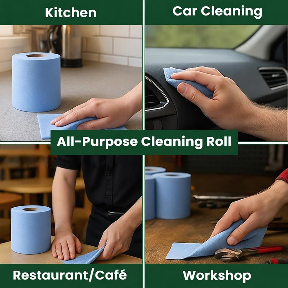 ECONX Pack of 6 Blue Centrefeed Rolls 2-Ply Paper Towel 150m Length ...