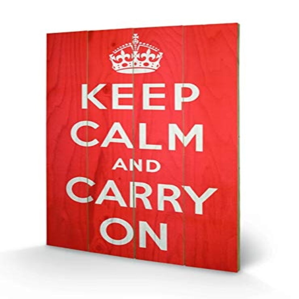 KEEP CALM CARRY ON - WOOD PANEL - Tesco Groceries