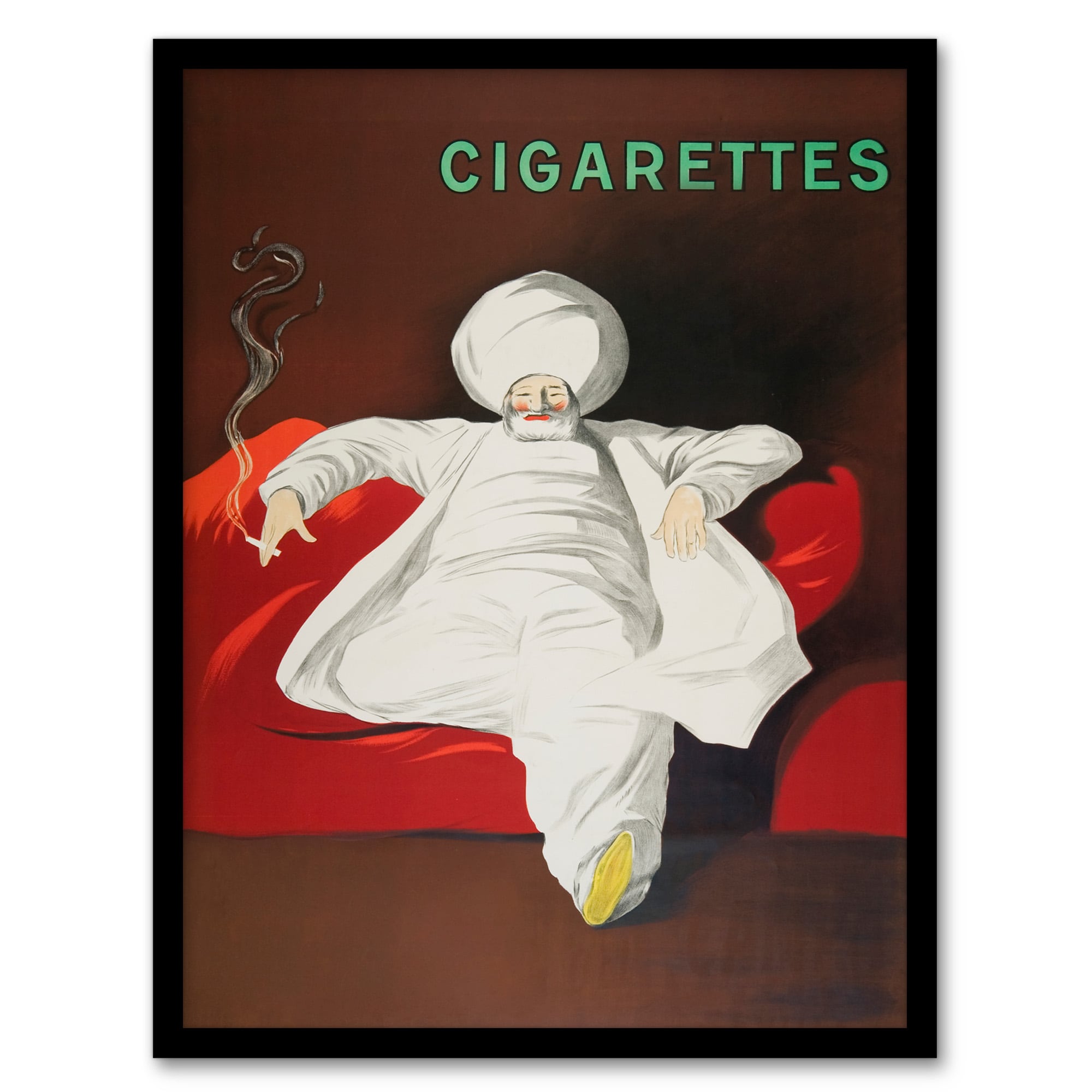 Leonetto Cappiello Framed Wall Art JOB Vintage Advert Relaxing Man Home ...