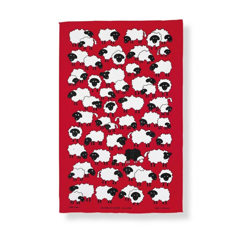 Ulster Weavers Baa Baa Sheep Tea Towel - Cotton Red - Tesco Groceries
