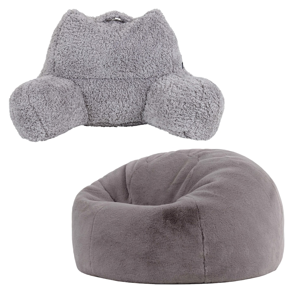 Icon Cuddle Cushion and Kingston Rabbit Faux Fur Classic Bean Bag ...