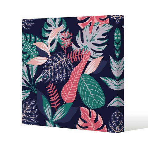 Tropical Plant Leaves (Canvas Print) 90 x 90 x 4cm - Tesco Groceries