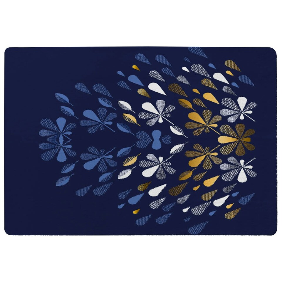 Autumn print (Rug) Blue | Small: 60x110cm - Tesco Groceries