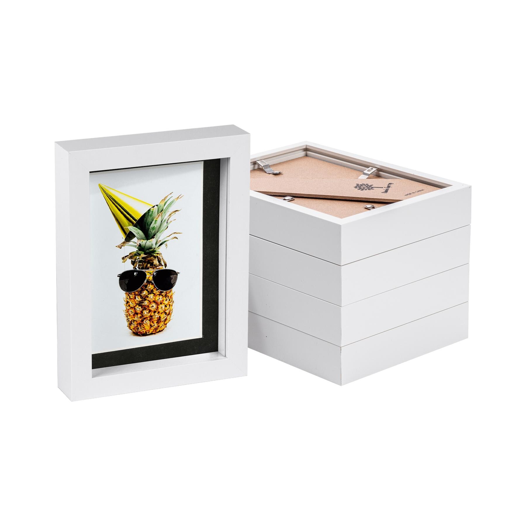 Nicola Spring 5 x 7" Photo Frames - Black Mount 3D Photo Frame Picture ...