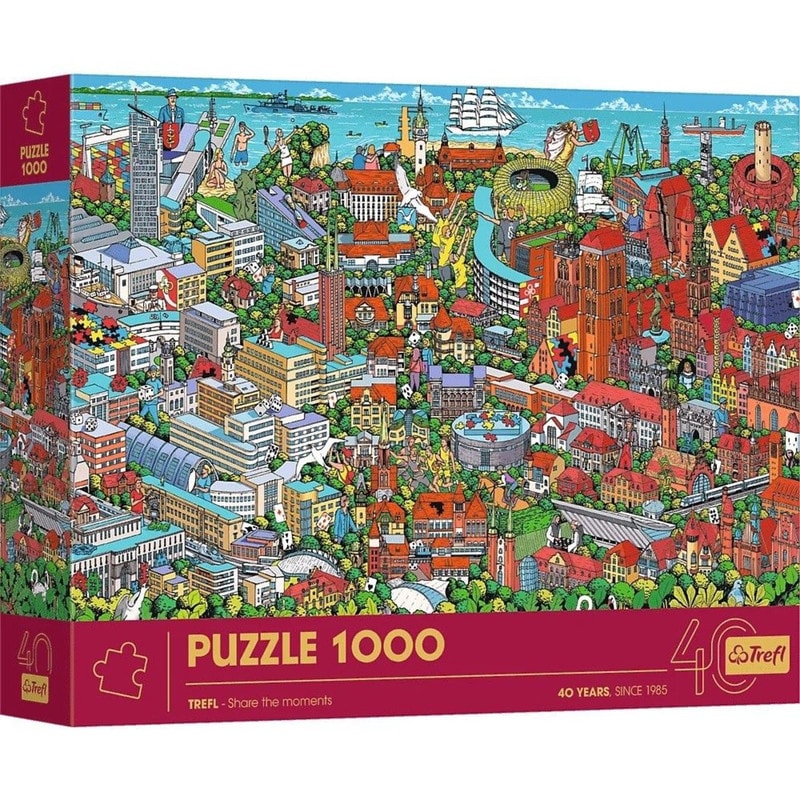 Trefl 40th Anniversary Tri-City 1000 Piece Puzzle - Tesco Groceries