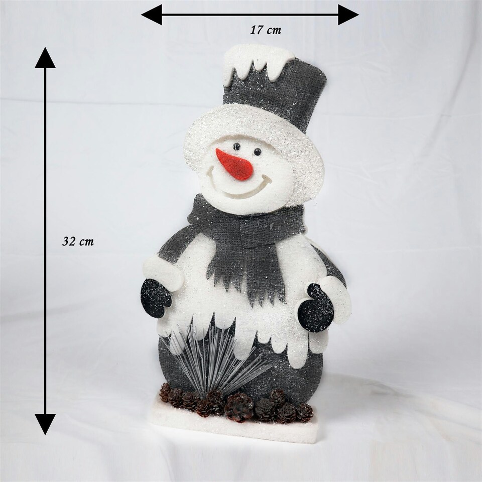 Red/Grey Snowman Christmas Tabletop Figures Window Wall Door Holiday ...