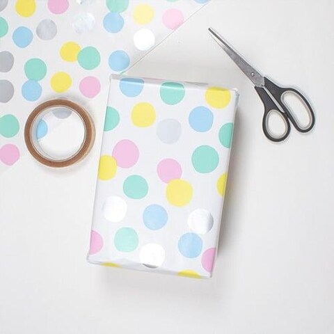Pastel Dots Gift Wrapping Paper Roll 3m - Tesco Groceries