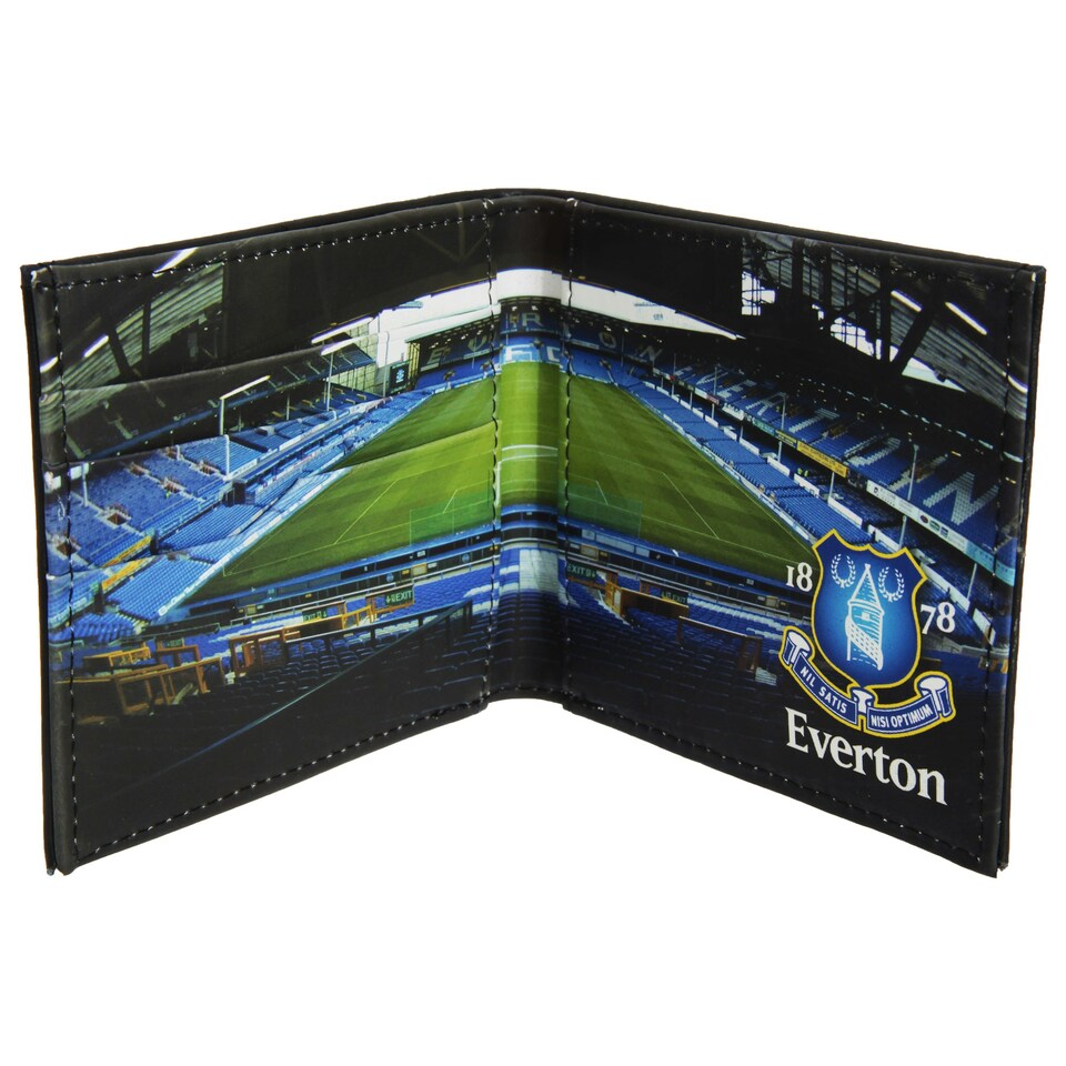 Everton FC Mens Official Football Stadium Leather Wallet - Black - One ...