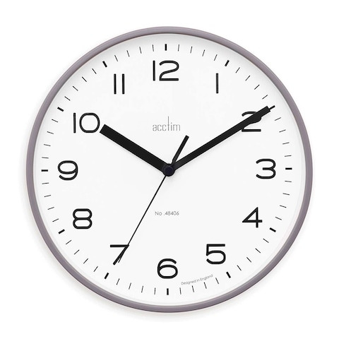 Acctim Runwell Small Wall Clock Quartz Slimline Case 20cm - Tesco Groceries