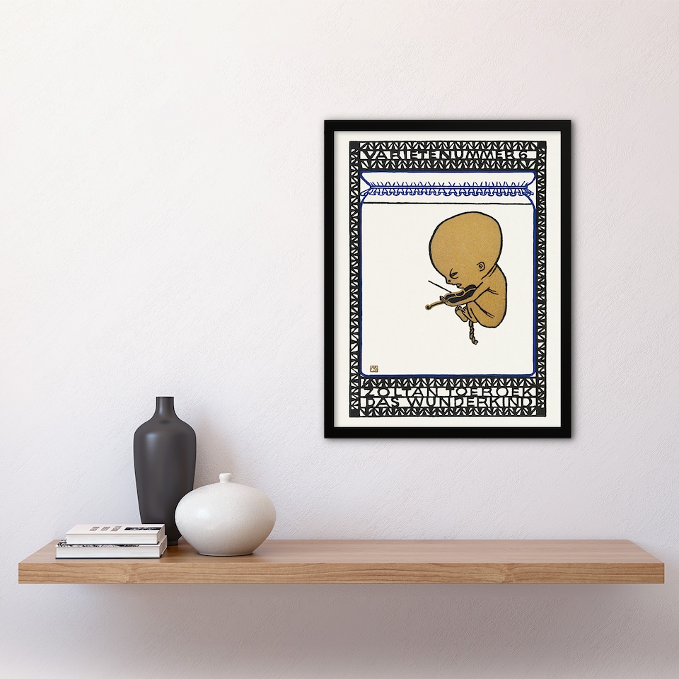 Moriz Jung Zoltan Toeroek Violin Child Prodigy Framed Wall Art Picture ...