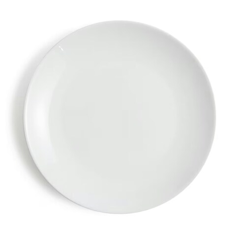 Glim Glam Dinner Plates Set 10.5” Porcelain White 6pc Set Coupe White ...