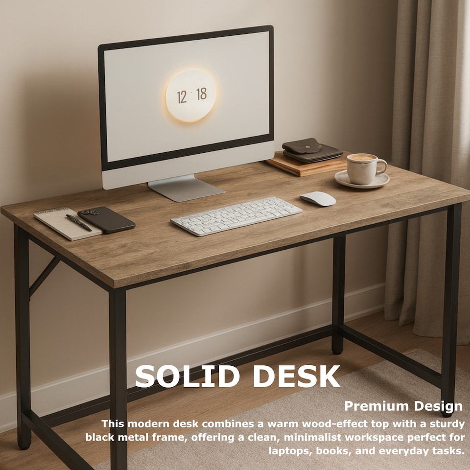 Industrial Large 120CM Wide Computer Desk For Home Office Workstation ...