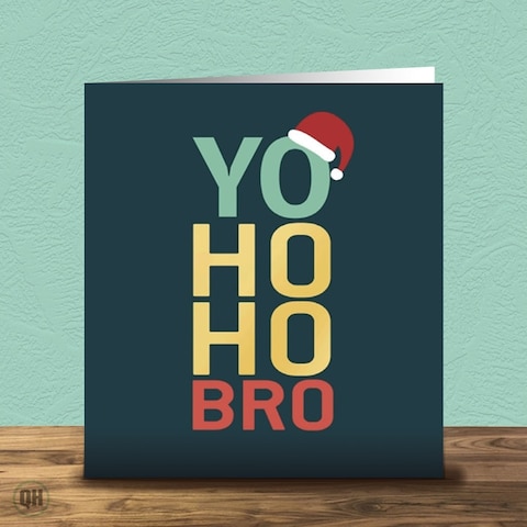 Brother Yo Ho Ho Bro Gold Foiled Christmas Card - Tesco Groceries