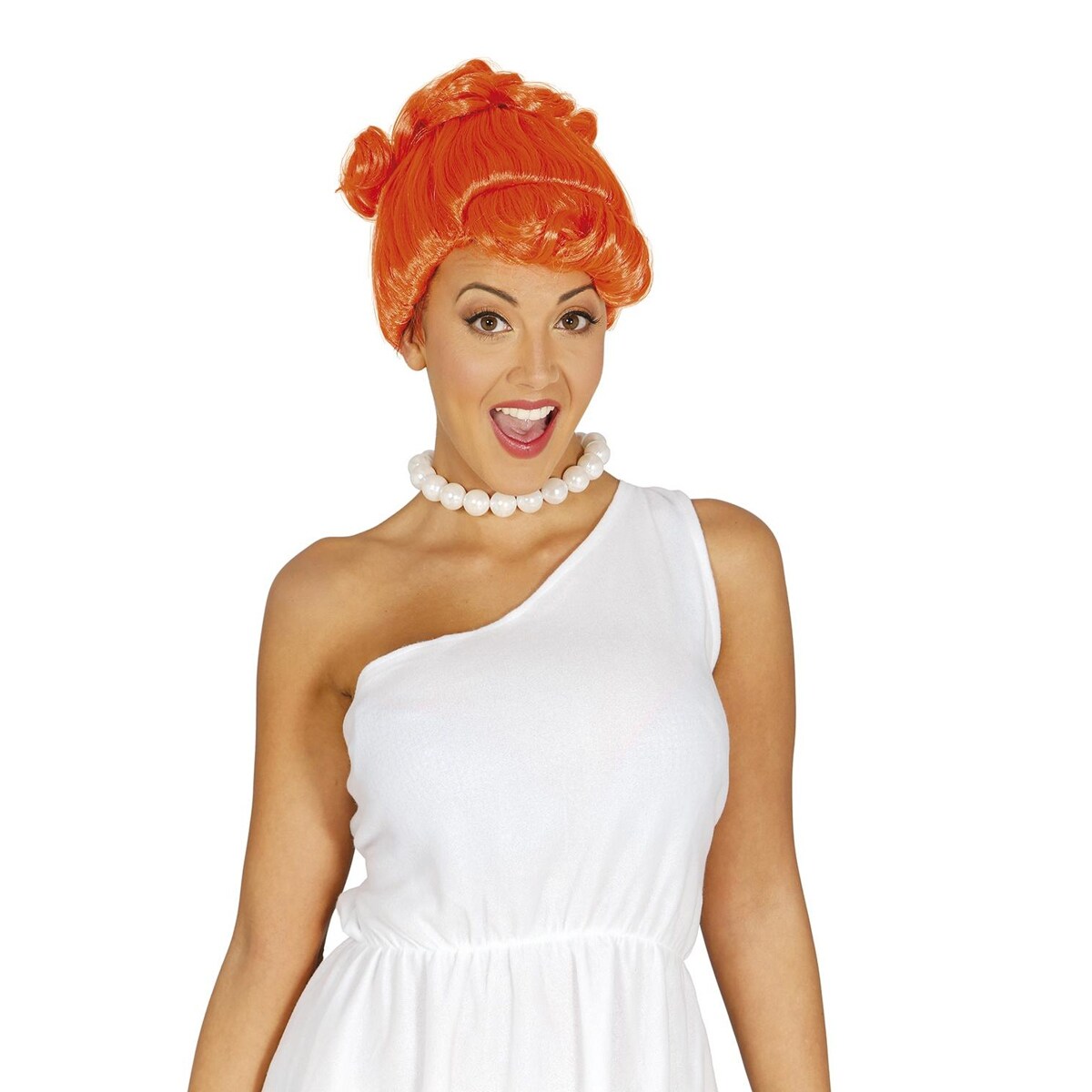 Fiestas Guirca Womens/Ladies Cavewoman Wig | Orange | Orange | One Size ...