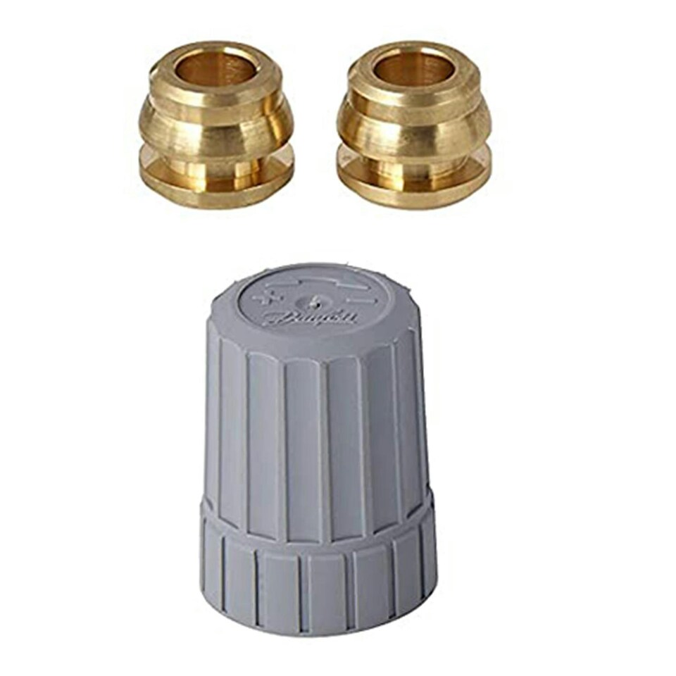 Danfoss RAS-D2 TRV Combi Sensor Set White Sensor Chrome Straight, 10/15 ...