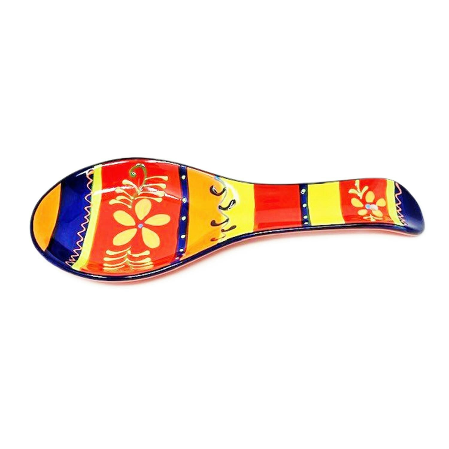 Verano Spanish Ceramics Classic Spanish Spoon Rest - 26cm Daisy Chains ...