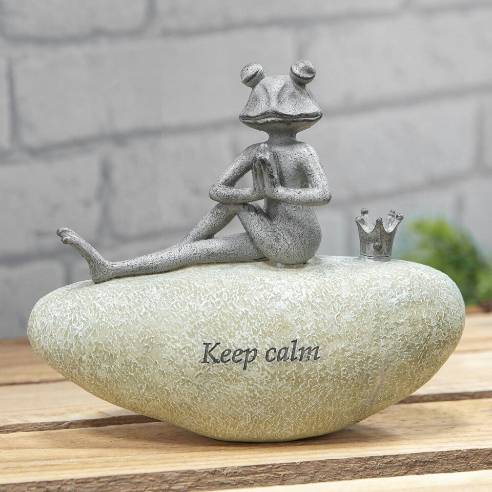 Country Living Frog on Stone ''Keep Calm'' - Tesco Groceries