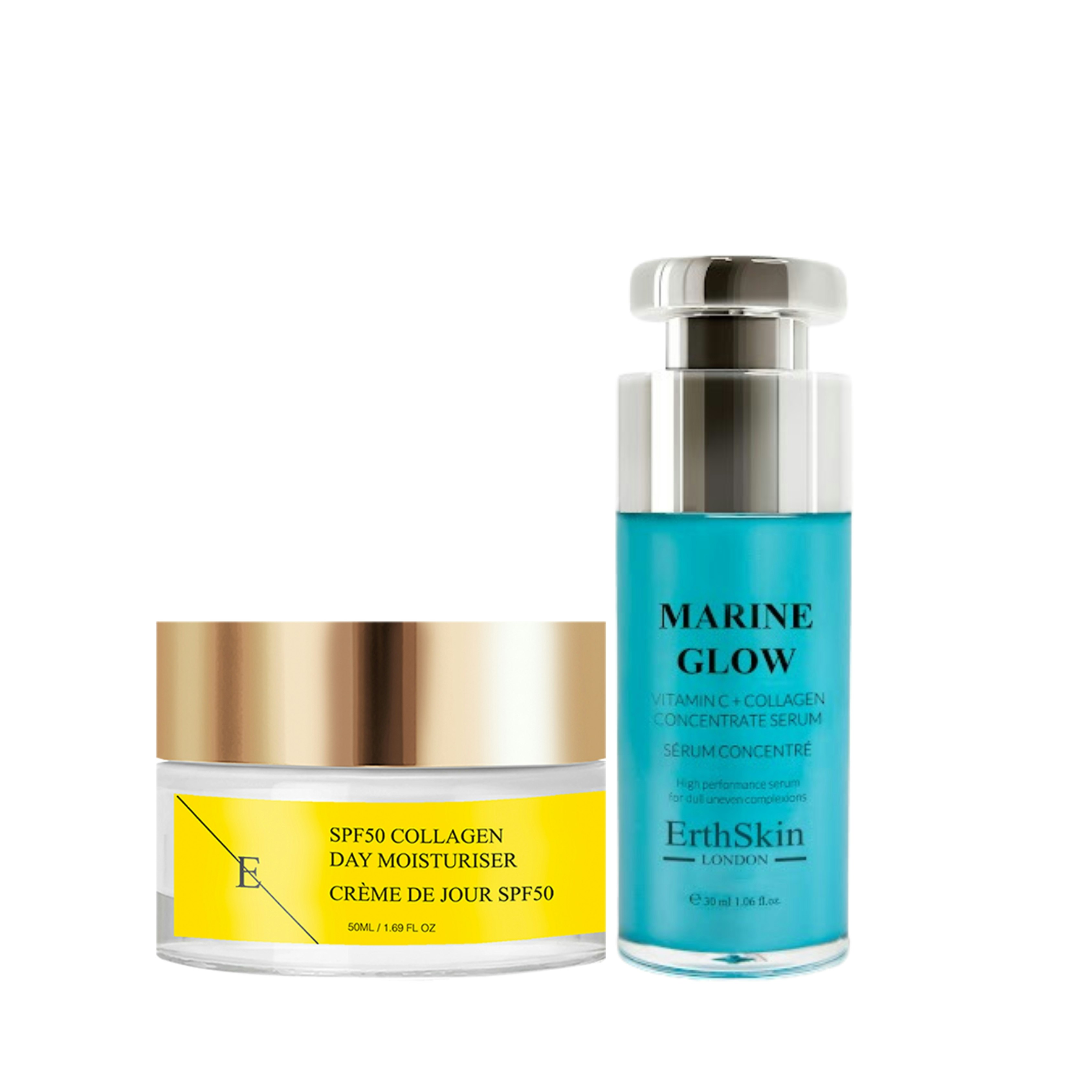 Marine Glow Vitamin C + Collagen Concentrate Serum 30ml + Spf 50 ...