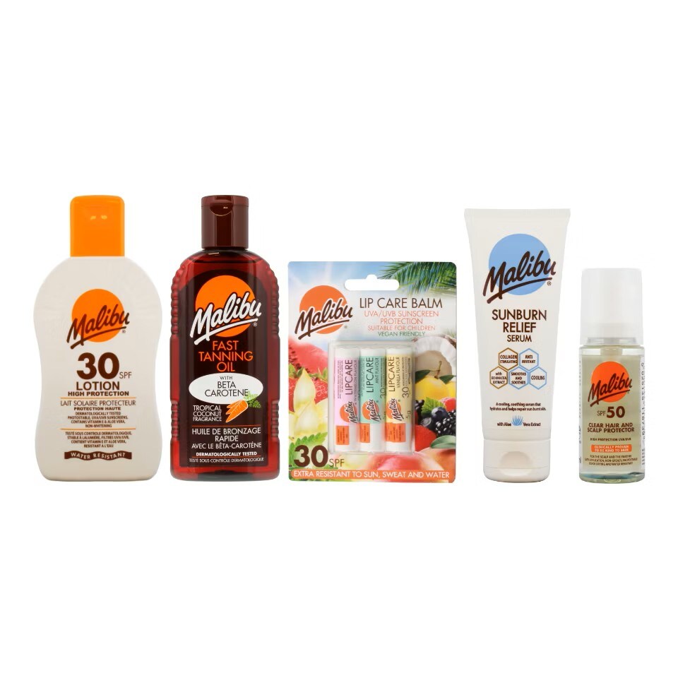 Malibu Sun Tanning Bundle - 5pc - Tesco Groceries