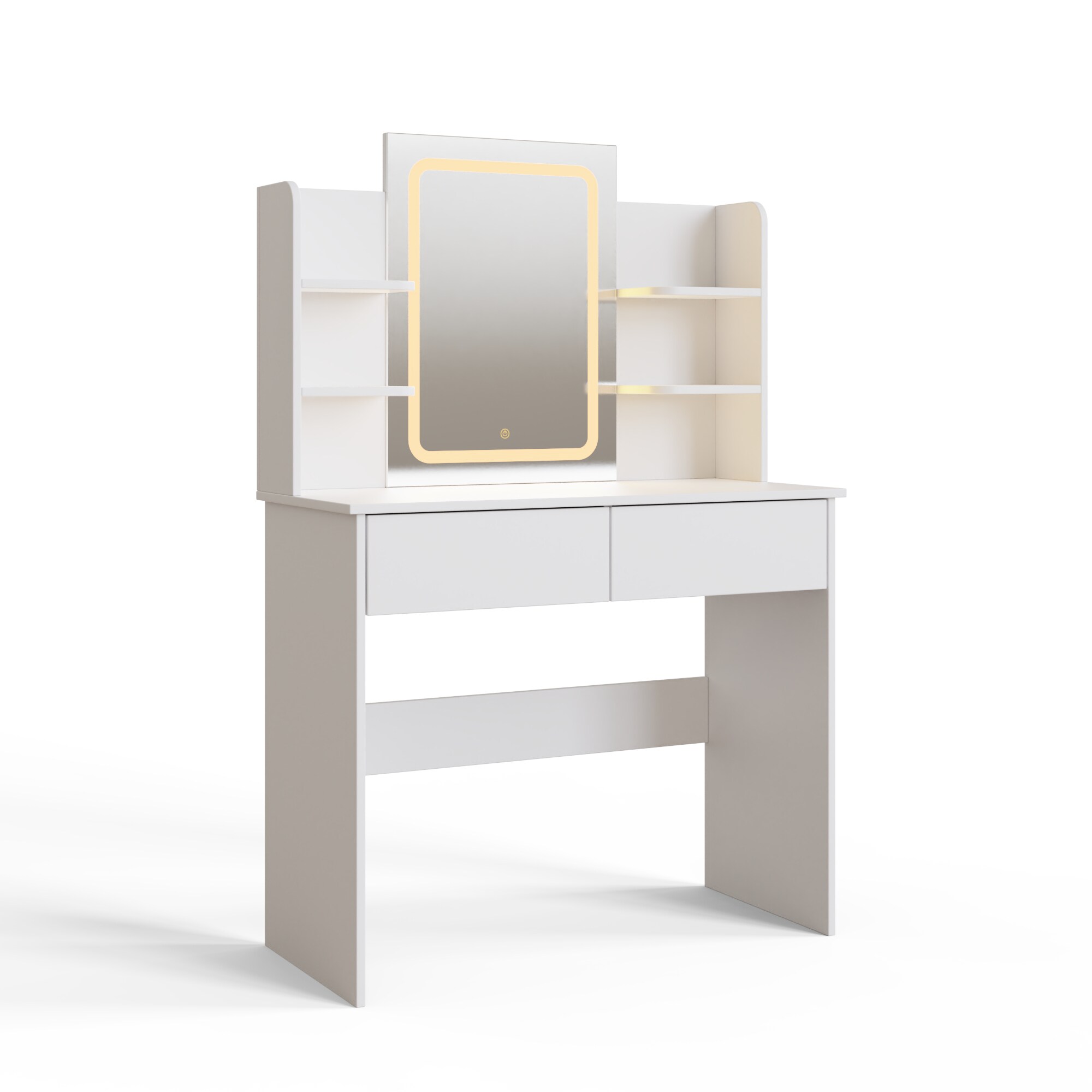 Sadie LED Mirror Dressing Table | White | White - Tesco Groceries
