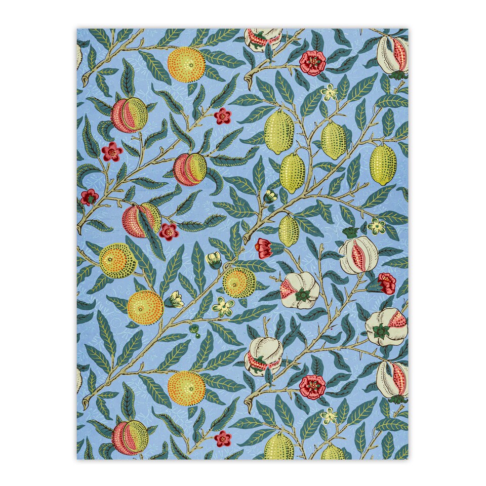 Four Fruits Vibrant Pattern Vintage Wall Art Print William Morris 24x32 ...