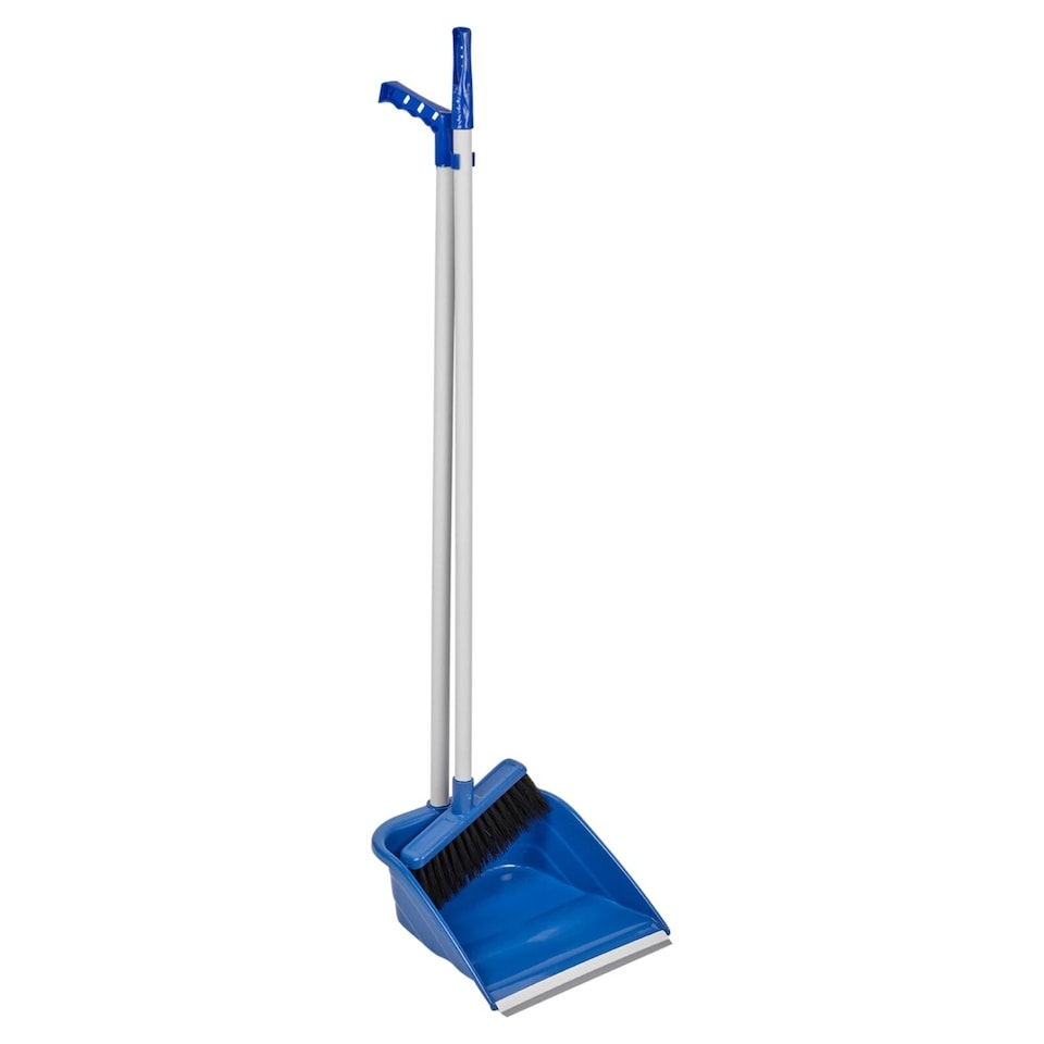 Long Handled Upright Indoor Plastic Dustpan & Floor Brush Sweeper ...