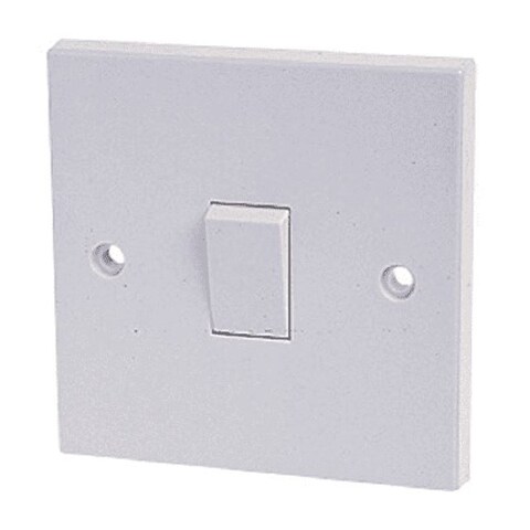 Dencon 10A 1 Gang 1 Way Light Switch - White - One Size - Tesco Groceries