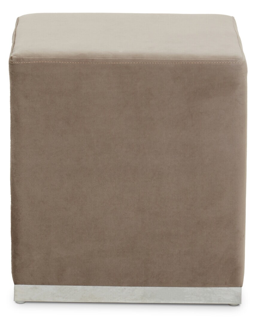 Hagen Mink And Silver Square Stool - Tesco Groceries