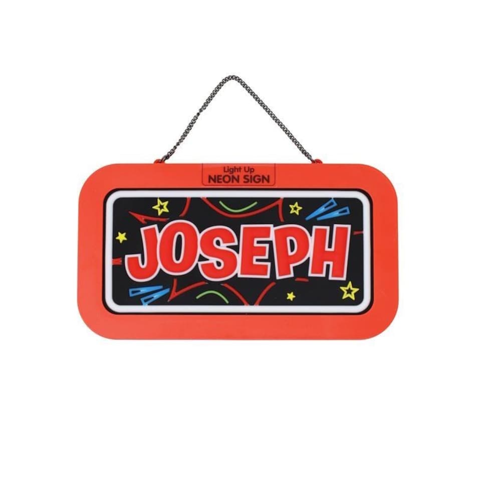 History & Heraldry Light Up Neon Name Sign - Joseph - Tesco Groceries