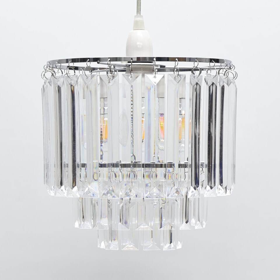 Pagazzi Bria Clear Glass Easy-Fit Pendant - Tesco Groceries