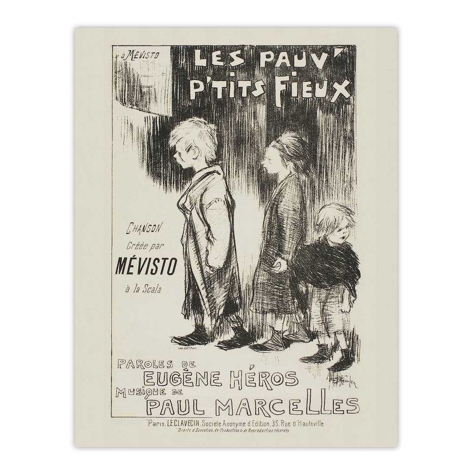 Poor Little Things Poster Sketch Steinlen Wall Art Poster Print - Tesco ...