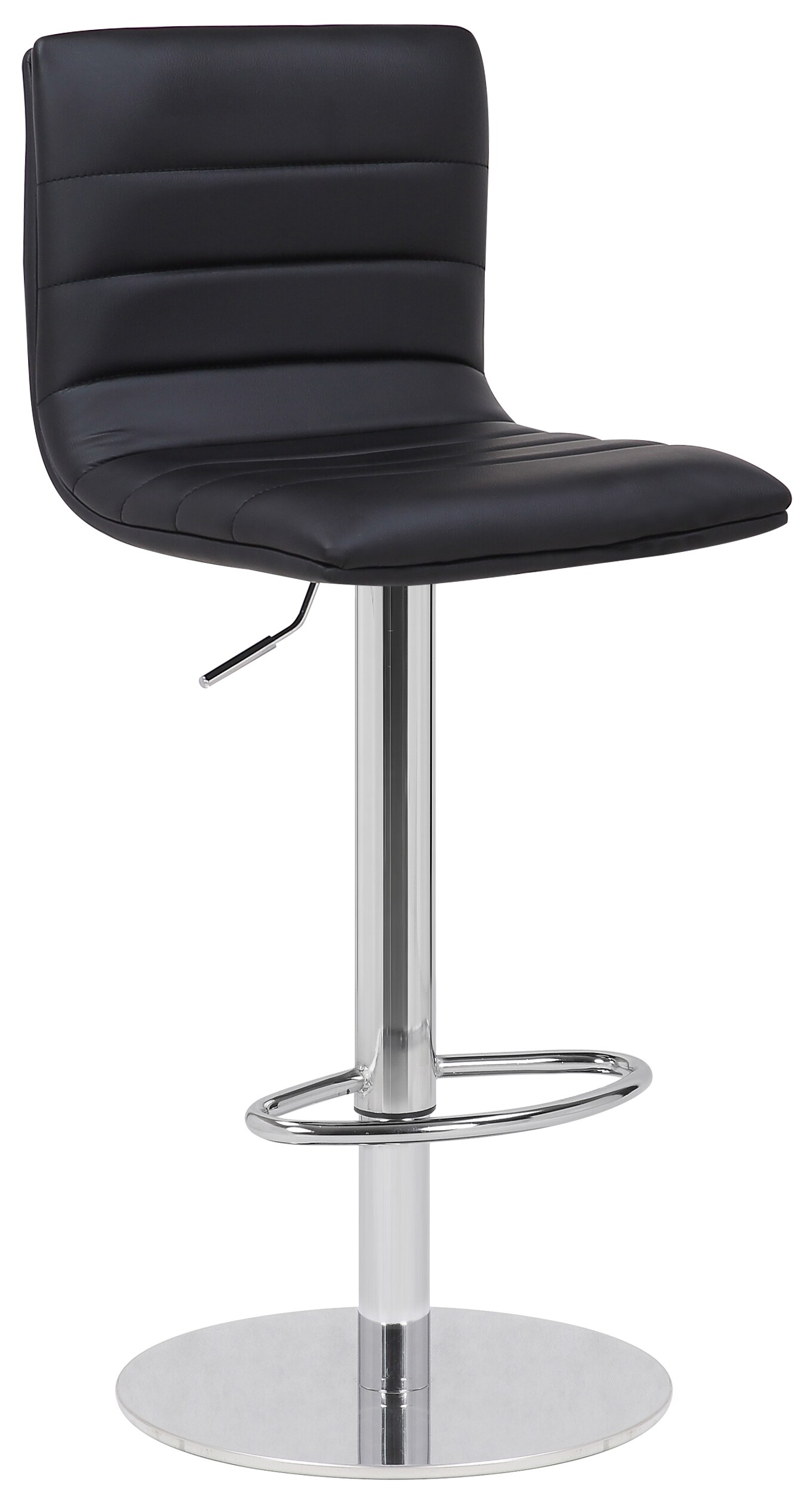 Deluxe Aldo Black Bar Stool - Adjustable Swivel Home & Breakfast Bar ...