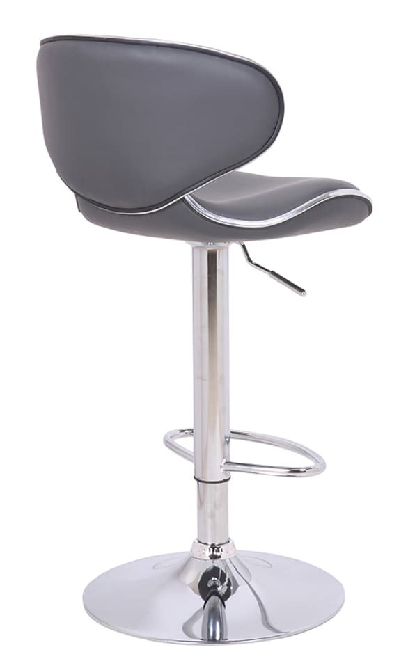 Carcaso Breakfast Bar Stool, Single, Adjustable Swivel Gas Lift, Chrome ...
