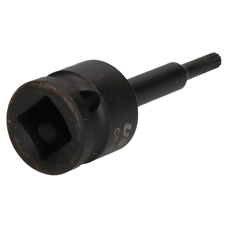 M5 x 78mm Spline Bit Triple Square Impacted Extra Long 1/2" Drive Male ...