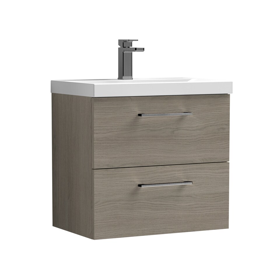Balterley Wall Hung Bathroom 2 Drawer Vanity Unit and 1 Tap Hole ...