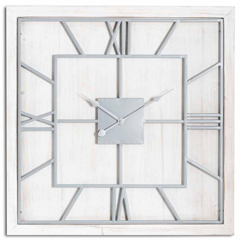 Williston Square Large Wall Clock - Metal - Wood - L5 x W90 x H90 cm ...