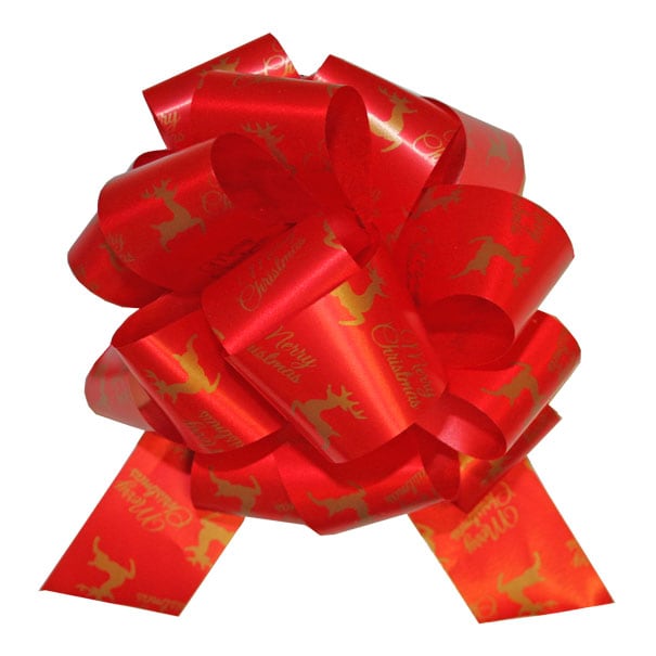 Christmas Reindeer Pull Bows 32mm (pack of 10) - Tesco Groceries