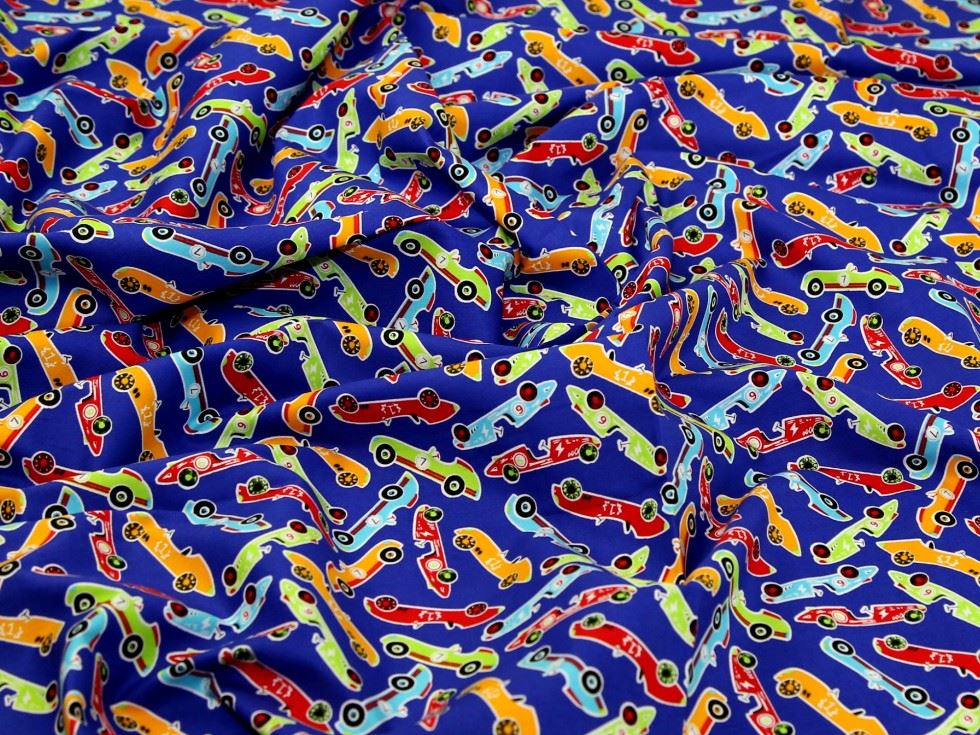 Blue 100% Cotton Poplin Fabric for Dressmaking, Quilting, 110cm / 43 ...