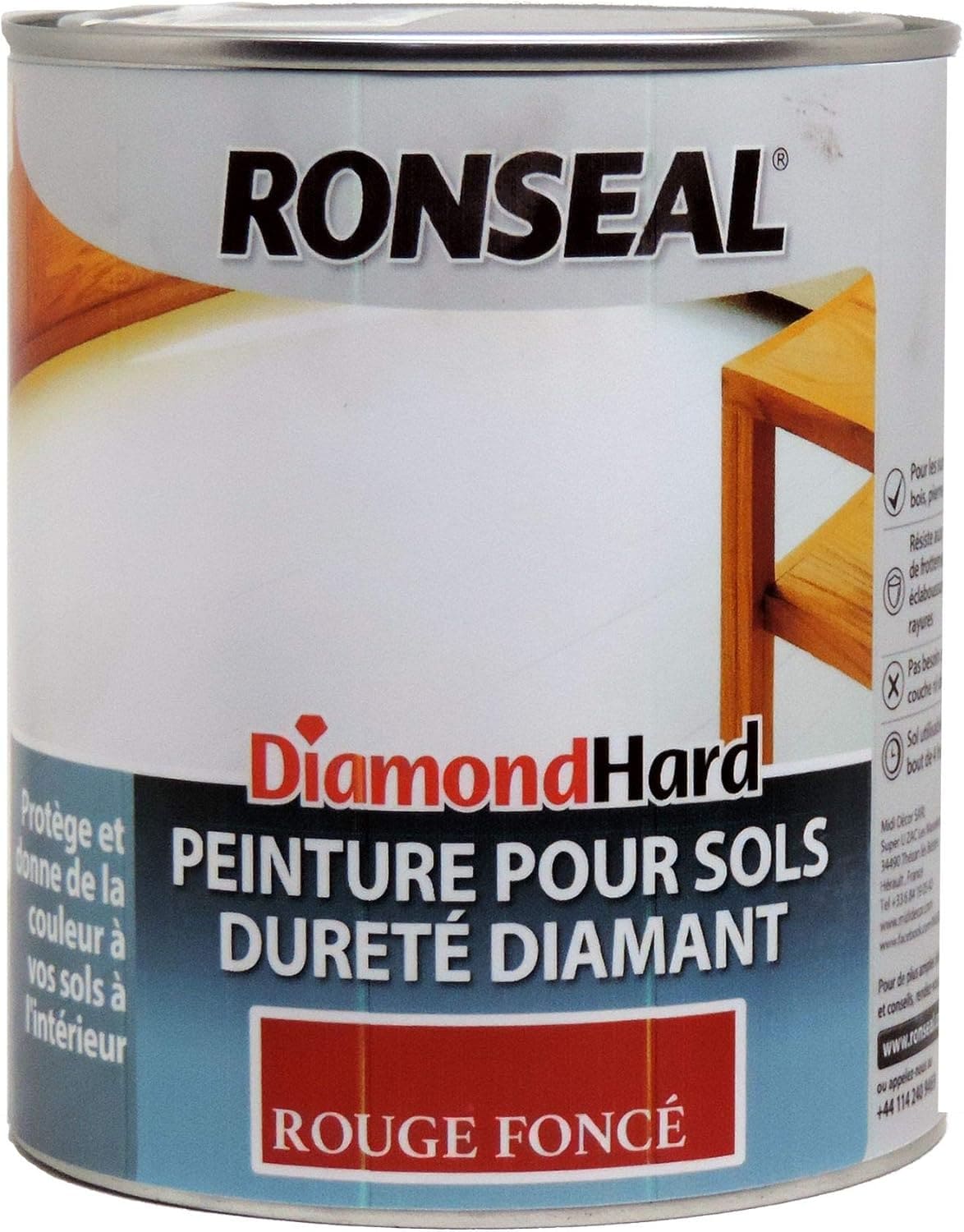 Ronseal Diamond Hard Floor Paint Tile Red 750ml - Tesco Groceries