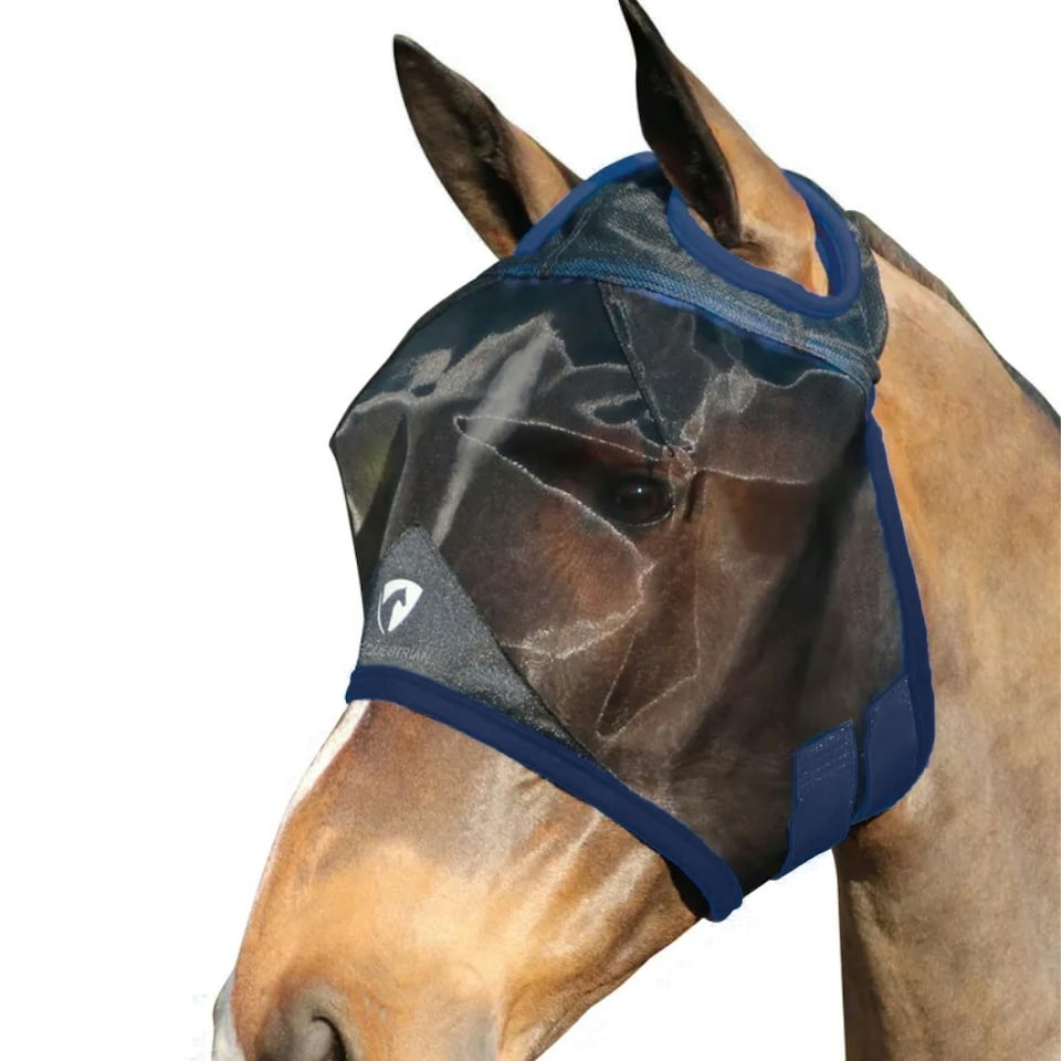 Hy Mesh Horse Half Fly Mask - Black/Navy - X Full - Tesco Groceries