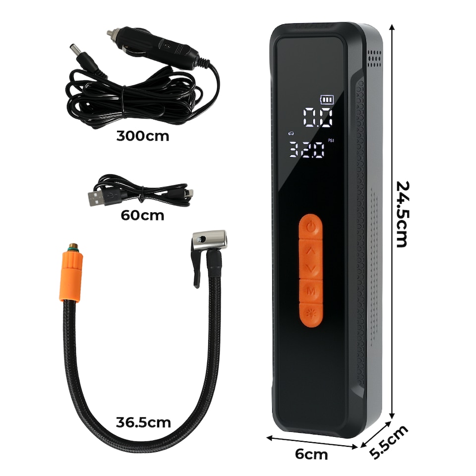 Traderight Car Tyre Inflator Portable Air Compressor Pump 150PSI ...