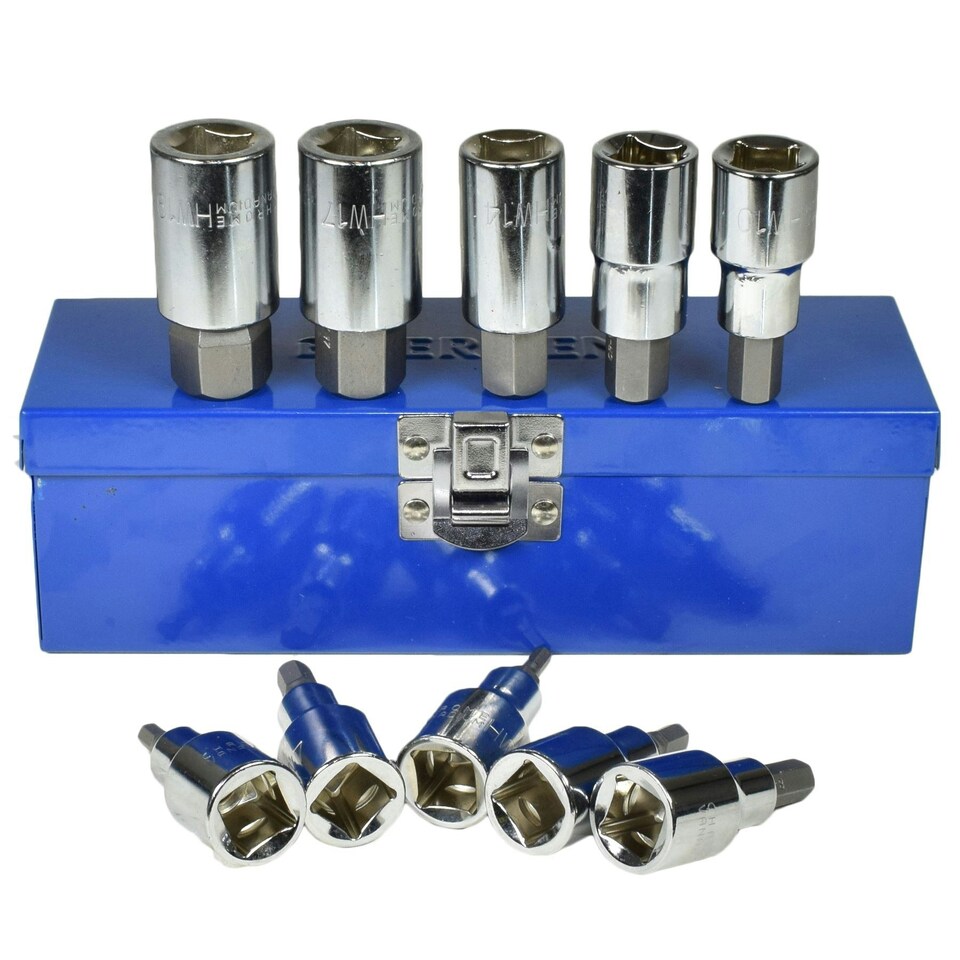 Shallow And Deep 1/2" Allen Hex Key Sockets Metric Sizes 4mm - 19mm ...