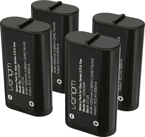 Venom Xbox Rechargeable Battery 4-Pack with Charging Dock | Black | AA ...