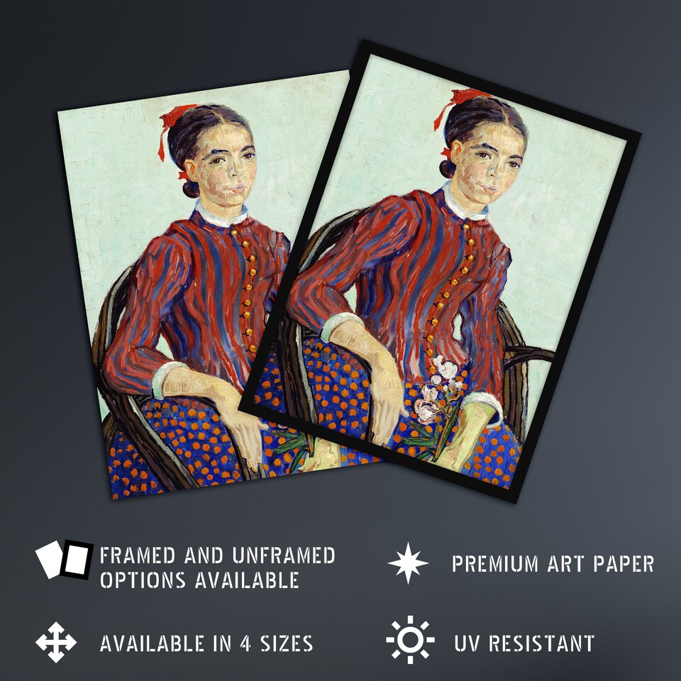 La Mousme Sitting on a Cane Chair Van Gogh Huge Wall Art Poster Print ...