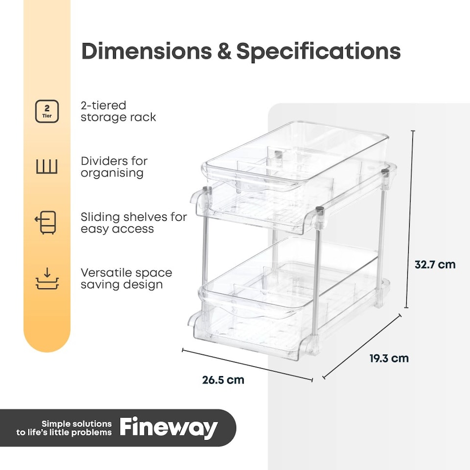 Organiser & Storage Rack Set of 2 - Tesco Groceries