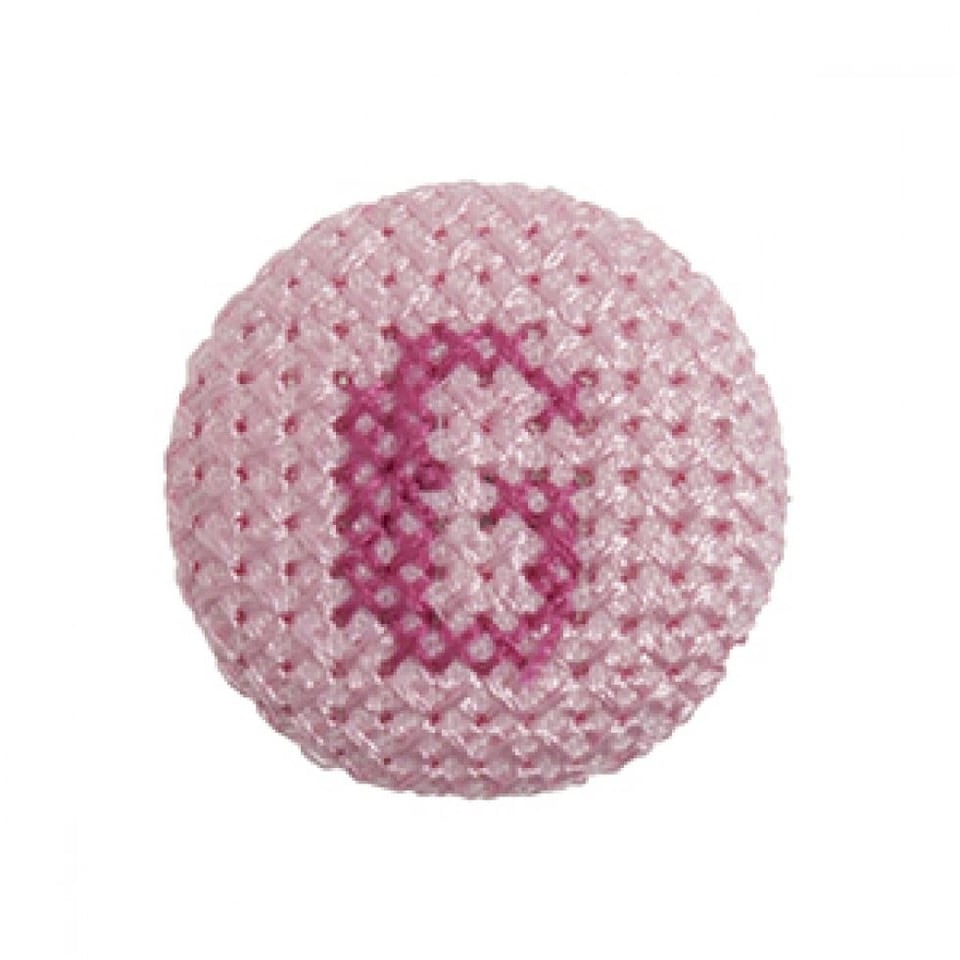 Minerva Light Pink on Ivory Letter G 15mm Cross Stitch Alphabet Buttons ...
