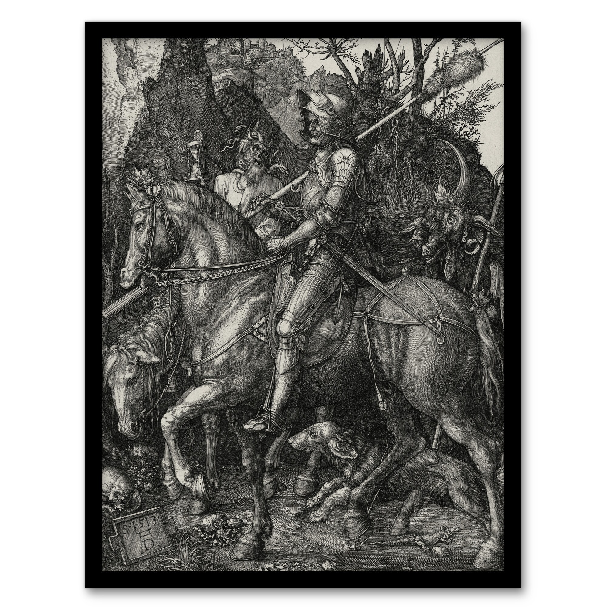 Albrecht Durer Knight Death and the Devil Framed Wall Art Picture Print ...