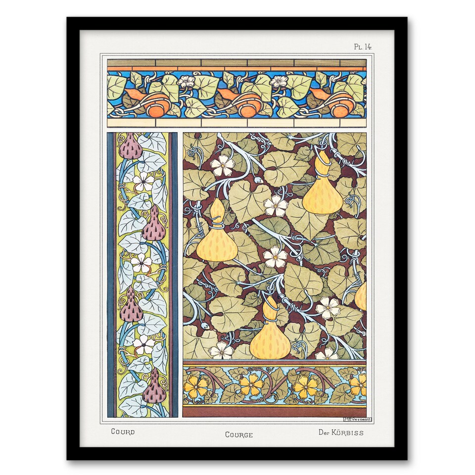 Maurice Pillard Verneuil Framed Wall Art White Flower Gourd Floral ...