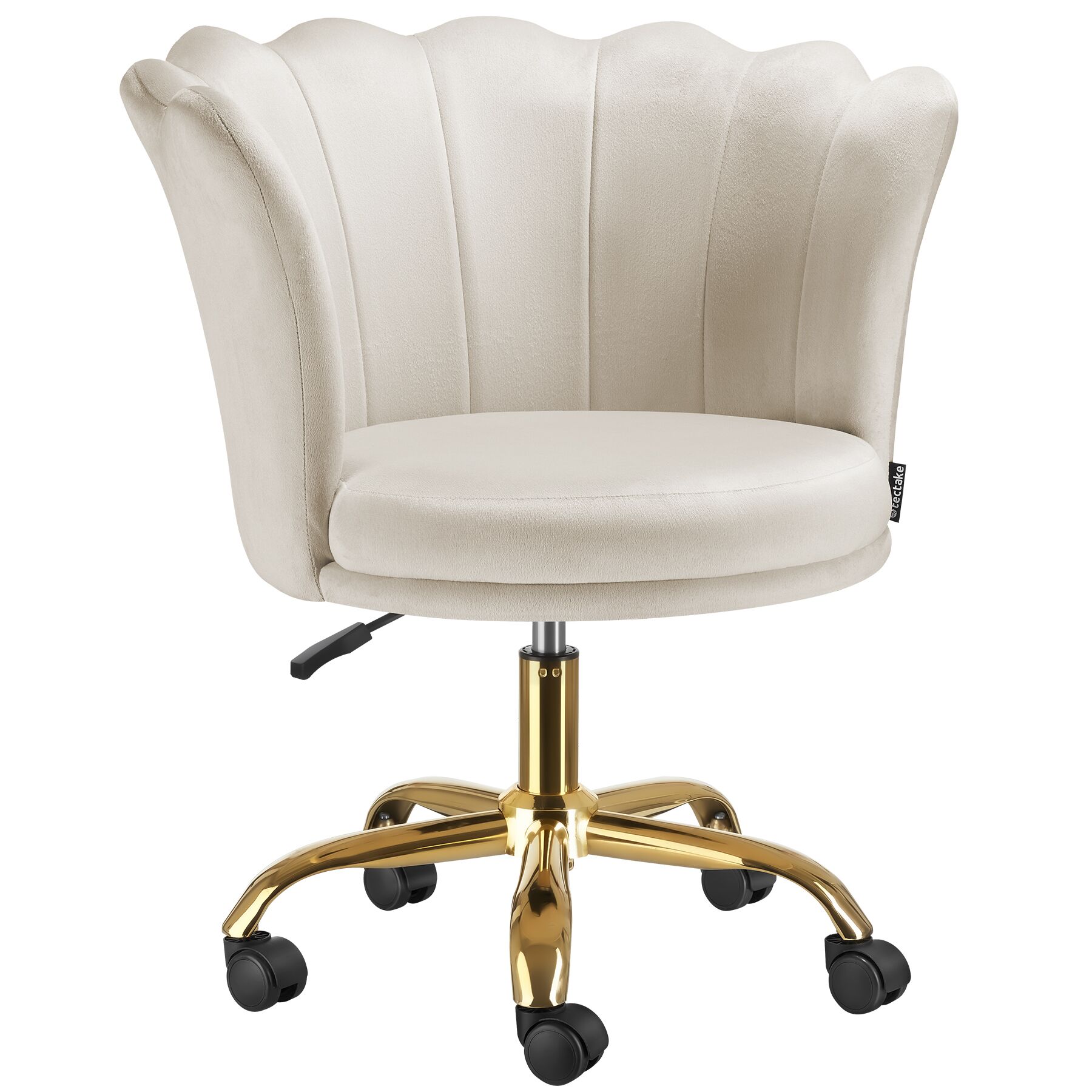 Desk Chair Stella - soft velvet, plush padding, tulip seat shell ...