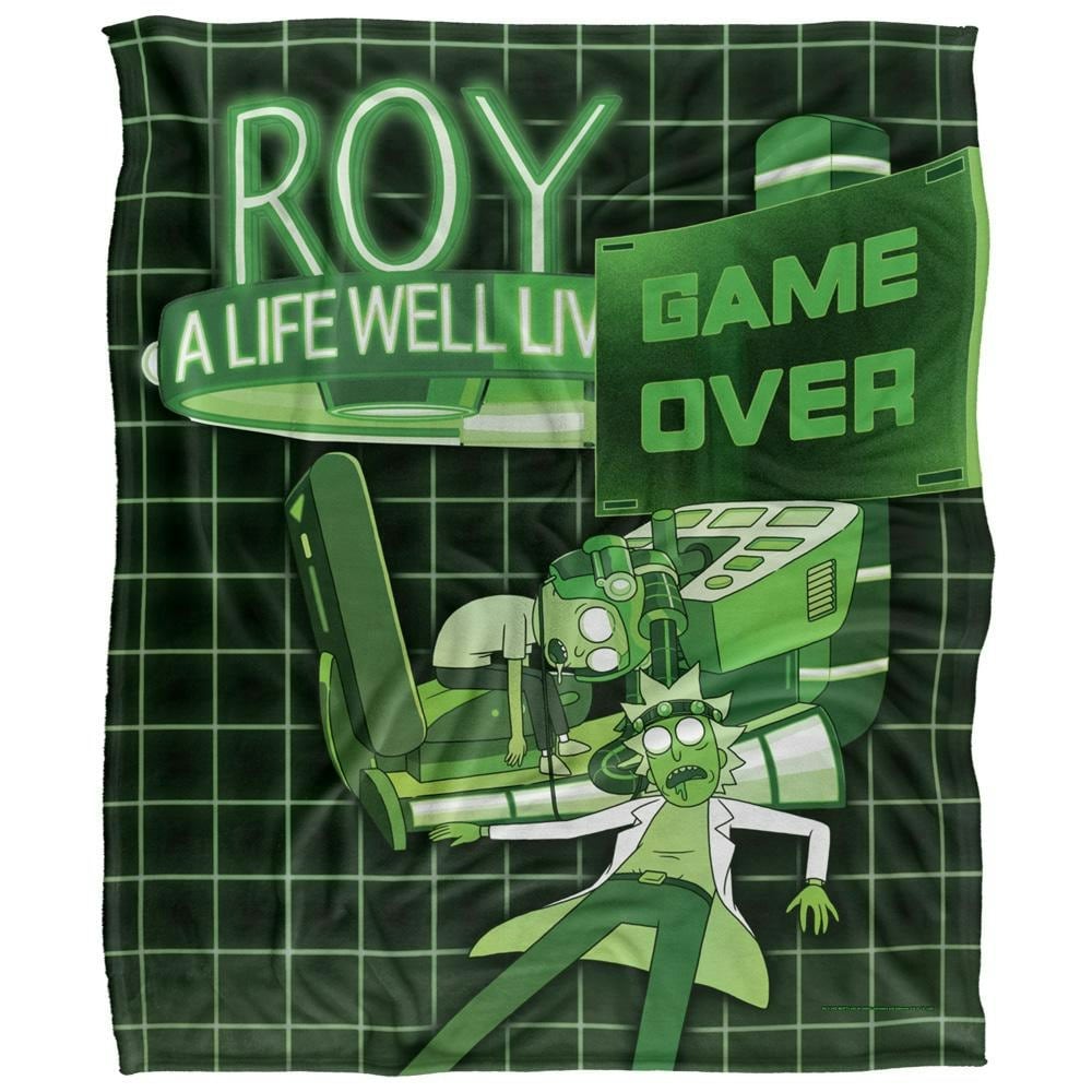 Rick And Morty Roy Blanket - Multicoloured - One Size - Tesco Groceries
